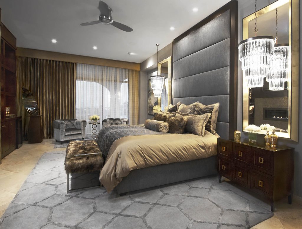 Kamar dengan tema waran gelap dan dinding bercat hitam, membuat kamar ...